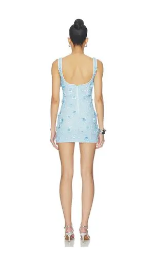 LOVERS AND FRIENDS Sequin Mini Dress - Light Blue