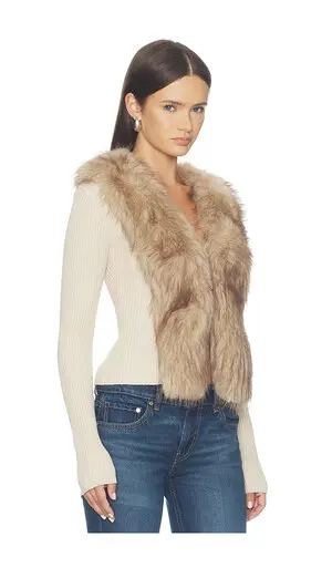 I.AM.GIA Ribbed Cardigan - Beige