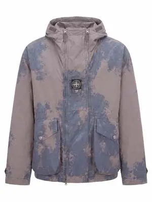 Stone Island Hand Painted David Light-tc Short Parka - Multicolor