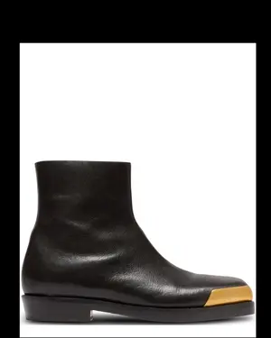 Balmain Textured Square-toe Boots
