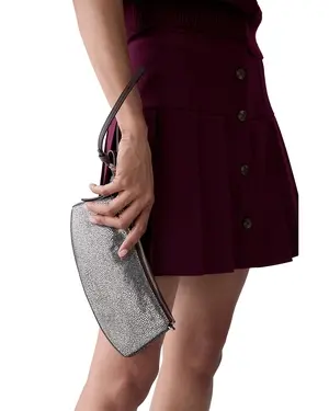 Kate Spade New York Loop Metallic Dot Suede Pochette Bag