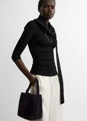 TOTEME Small Belted Suede Tote