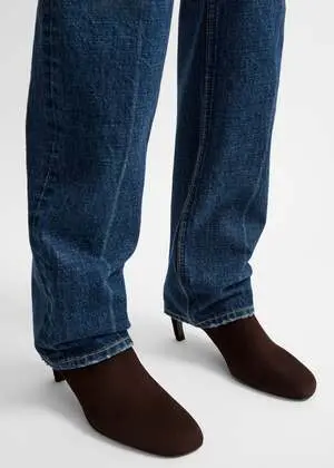 TOTEME Soft Suede Ankle Boots