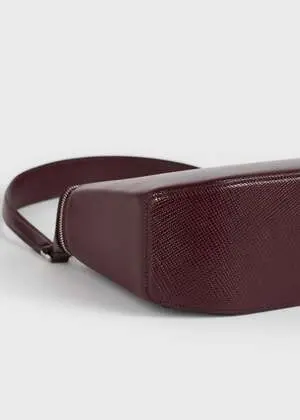 TOTEME Clip Palmellato Patent Shoulder Bag - Cherry