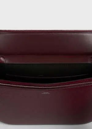 TOTEME Clip Palmellato Patent Shoulder Bag - Cherry