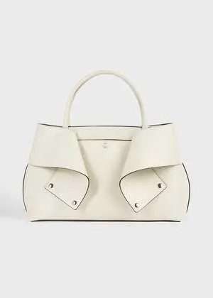 TOTEME Mercer Leather Tote Stone/red