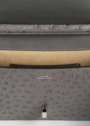 TOTEME T-lock Ostrich-embossed Crossbody