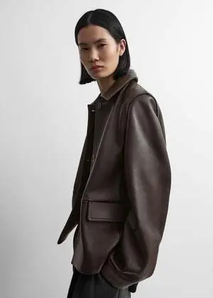 TOTEME Grained Leather Jacket