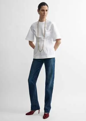 TOTEME Sculptural Cotton Top - White