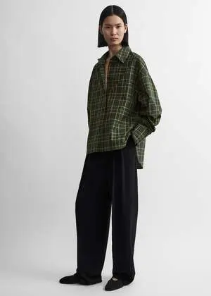 TOTEME Boxy Shirt Pine/popcorn - Pine,popcorn