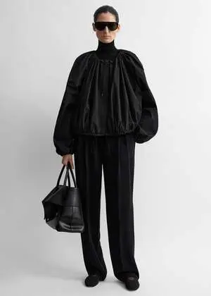 TOTEME Gathered Parachute Coat - Black