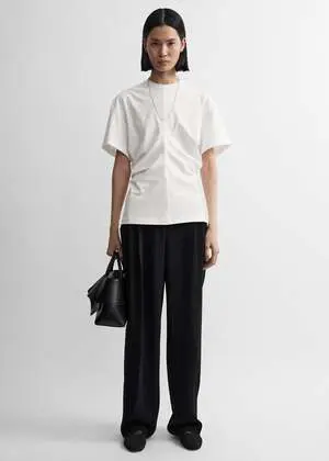 TOTEME Slouch Waist Jersey Top - White