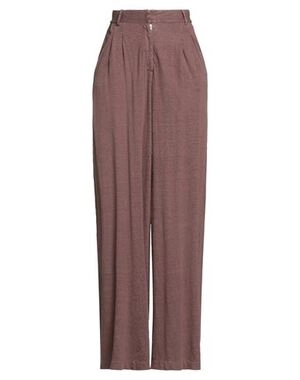 Majestic Filatures Pants Size Linen, Elastane - Brown