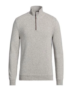 Fedeli Turtleneck Light Size Cashmere, Leather - Grey