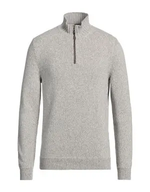 Fedeli Turtleneck Light Size Cashmere, Leather - Grey