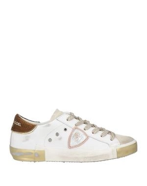 Philippe Model Sneakers Size Leather, Textile Fibers - White