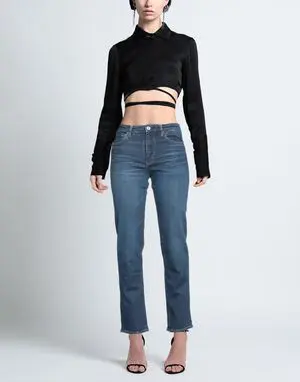 Ag Cotton Blend Straight-leg Denim Trousers