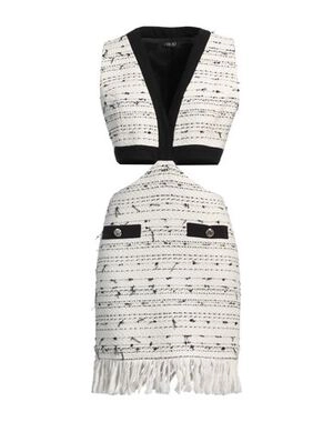 Liu Jo Mini Dress Ivory Size Cotton, Acrylic, Polyamide, Polyester
