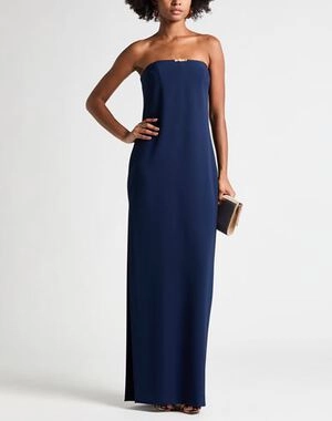 Elisabetta Franchi Strapless Crepe Maxi Gown