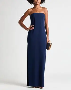 Elisabetta Franchi Strapless Crepe Maxi Gown