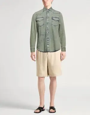 MOORER Denim Shirt Size Cotton, Linen
