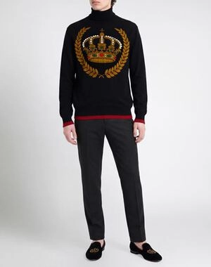 Dolce & Gabbana Turtleneck Size Cashmere, Virgin Wool