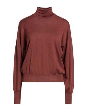 Peserico Turtleneck Brick Size Virgin Wool - Red