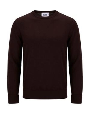 Alpha Studio Sweater Dark Size Wool - Brown