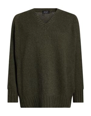 ARAGONA Woman Sweater Charcoal Size 6 Cashmere Green