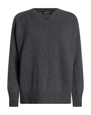 ARAGONA Woman Sweater Charcoal Size 6 Cashmere Grey