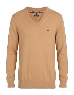 Tommy Hilfiger Sweater Camel Size Cotton, Cashmere