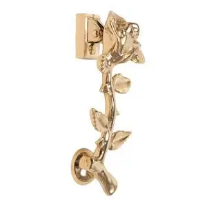 ADAMS & MACK Rose Door Knocker - Gold