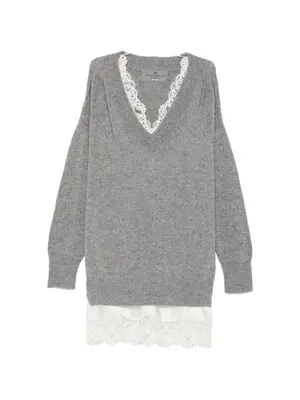 Ermanno Scervino Cashmere Mini Dress - Grey