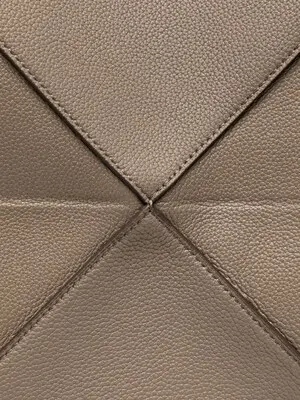 Loewe Puzzle Fold Leather Tote - Grey