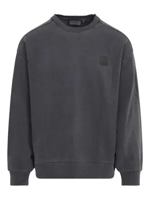 Carhartt Work In Progress Logo Cotton Sweatshirt - Black