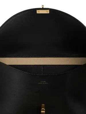 TOTEME T-lock Leather Shoulder Bag - Black