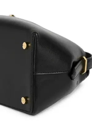 TOTEME T-lock Leather Shoulder Bag - Black