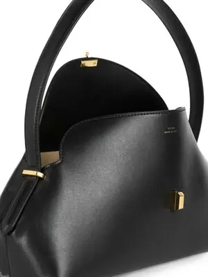 TOTEME T-lock Leather Shoulder Bag - Black