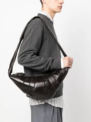 LEMAIRE Croissant Medium Leather Shoulder Bag