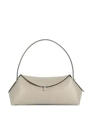 TOTEME T-lock Leather Shoulder Bag - Beige