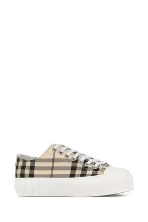 Burberry Embroidered Cavas Sneakers