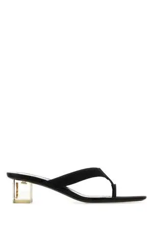 Saint Laurent Satin Frida Thong Mules