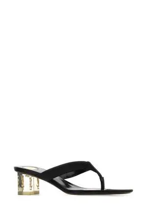 Saint Laurent Satin Frida Thong Mules