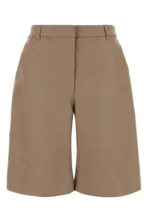 Balenciaga Sand Cotton Bermuda Shorts - Brown