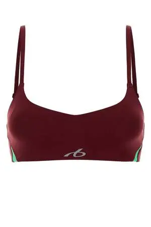 Balenciaga Burgundy Stretch Nylon Bra