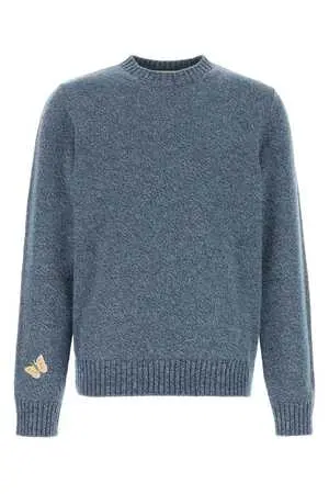 Valentino Garavani Melange Wool Sweater - Blue