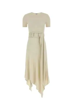Alaïa Ivory Jersey Dress - White
