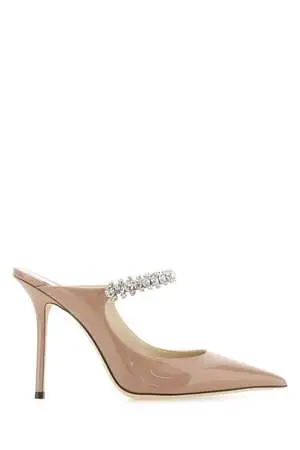 JIMMY CHOO Skin Leather Bing 100 Mules