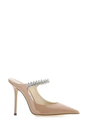 JIMMY CHOO Skin Leather Bing 100 Mules