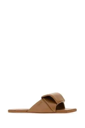 Loewe Camel Leather Origami Slippers